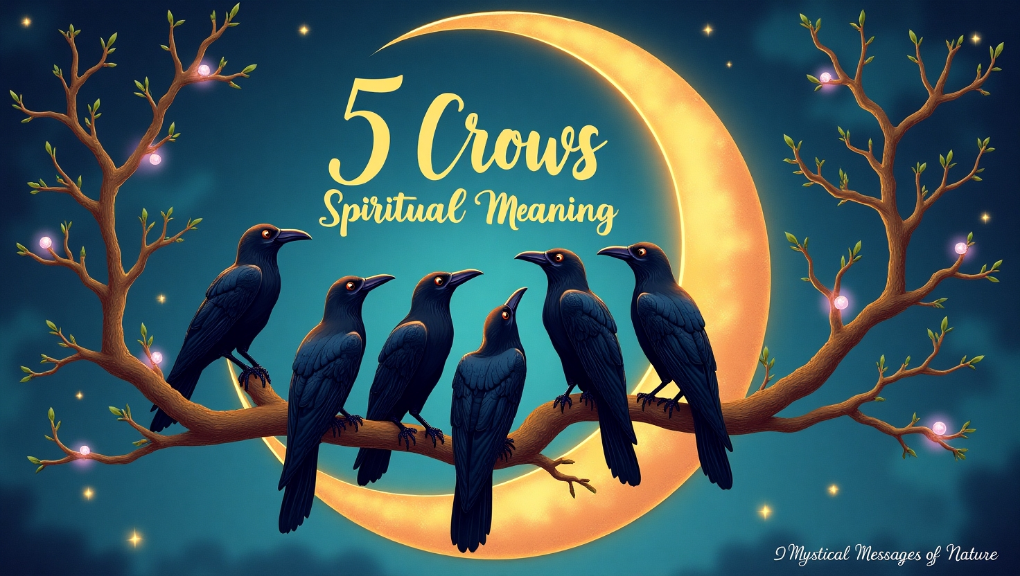5 Crows Spiritual Meaning: 12 Mystical Messages of Nature - Hidden Stylo